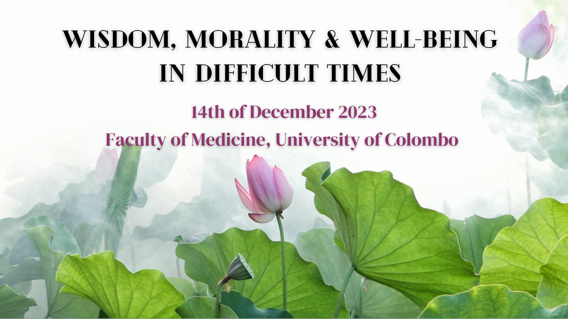 Wisdom, Morality, and Well-being in Difficult Times – Seminar and Panel ...