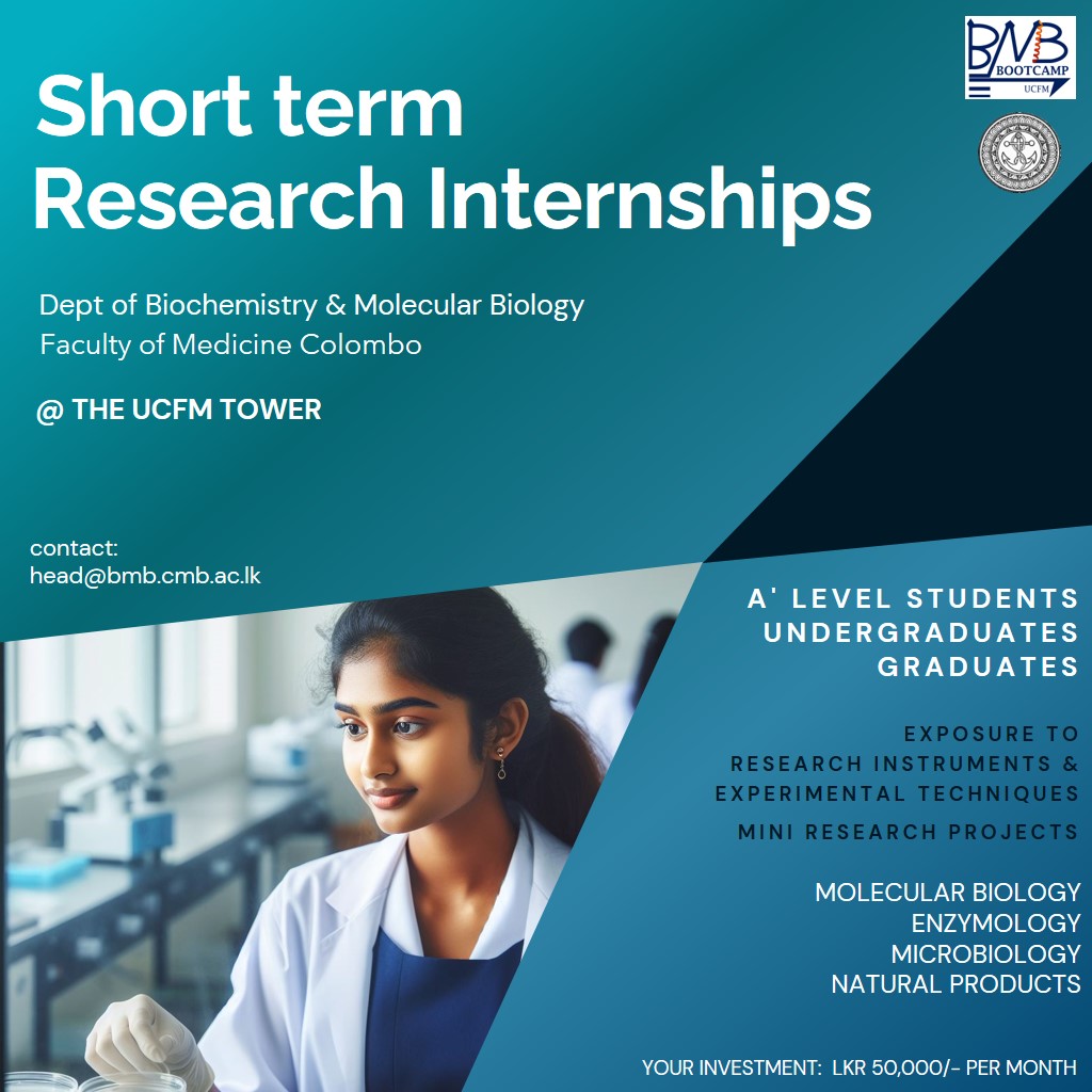 Short Term Research Internships – Department of Biochemistry and ...