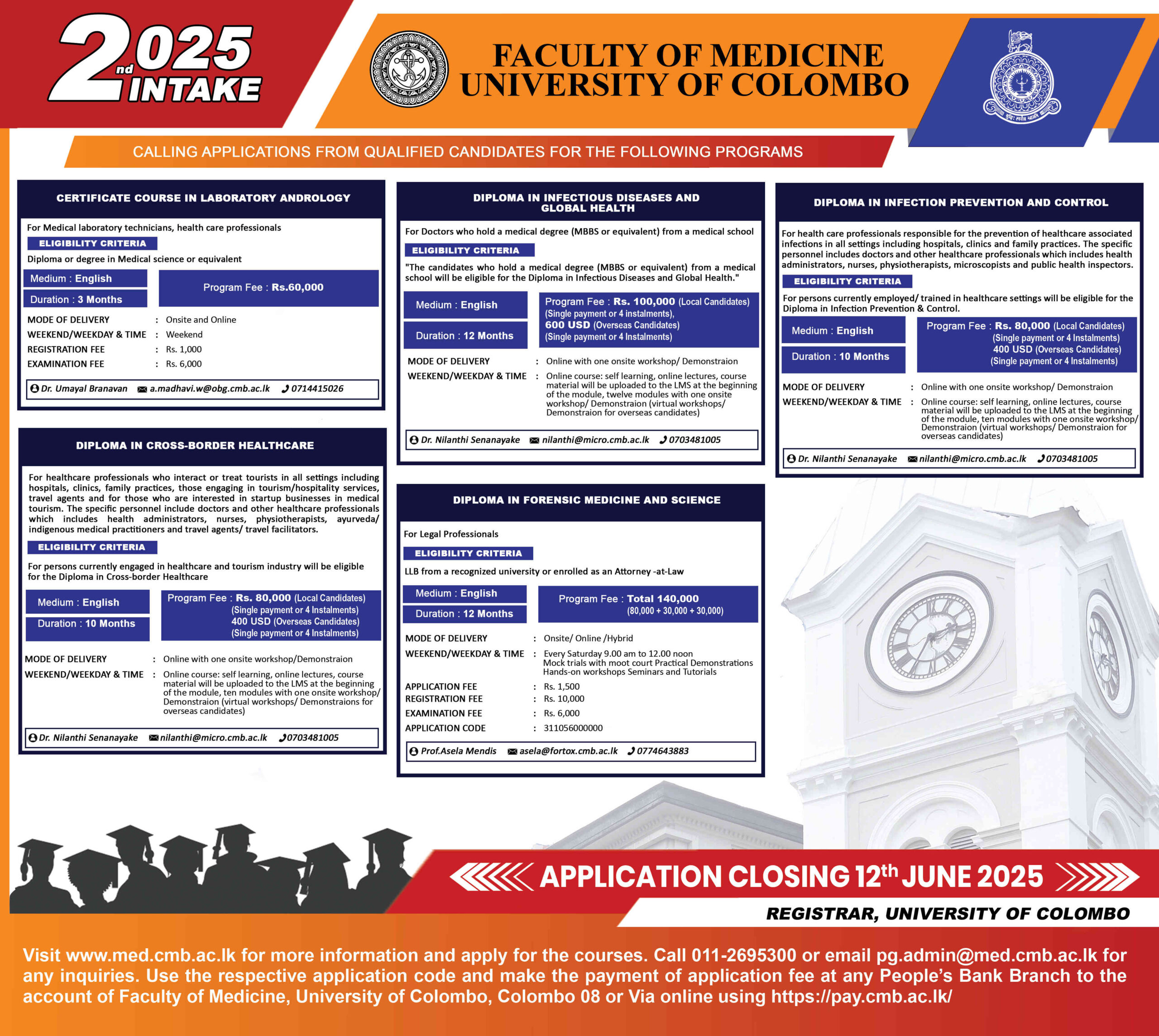 Deadline Extended – Postgraduate and Continuing Professional ...